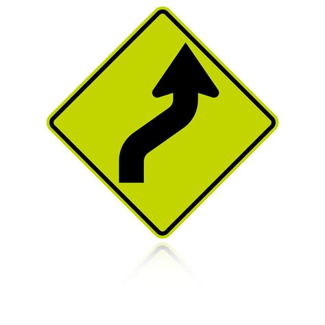 Mutcd W1 4r Reverse Curve Right Traffic Sign
