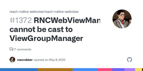 RNCWebViewManager Cannot Be Cast To ViewGroupManager Issue React Native Webview React