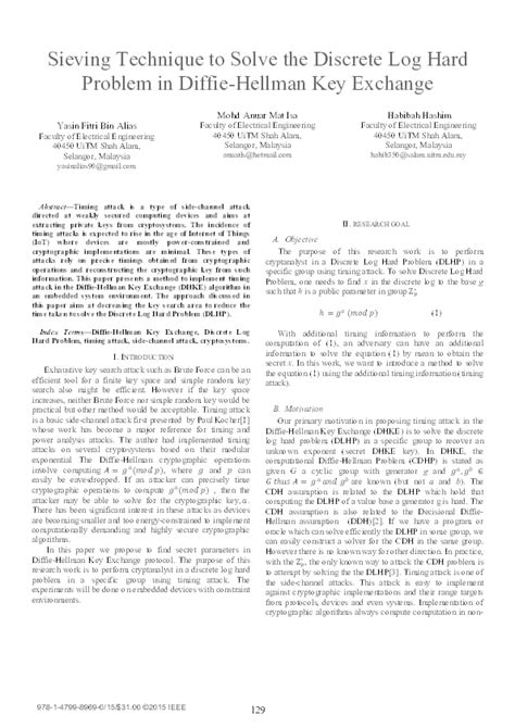 pdf sieving technique to solve the discrete log hard problem in