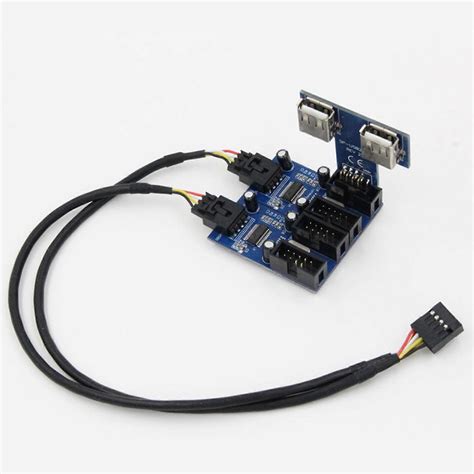 Motherboard 9 Pin Usb Header Splitter Extension Splitter Cable