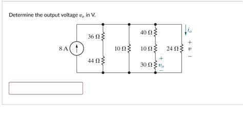 [solved] determine the output voltage vo in v