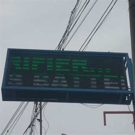 Green Pole Mounted Scrolling LED Message Display Board At Rs Square Feet In Coimbatore