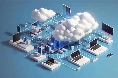 Premium Ai Image Cloud Technology Computing Concept Data Center