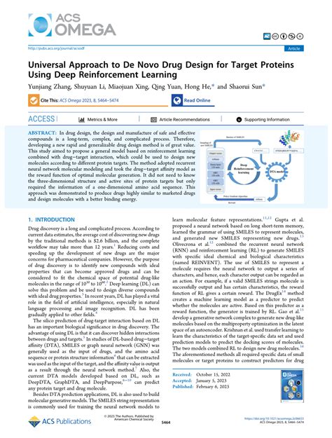 Pdf Universal Approach To De Novo Drug Design For Target Proteins