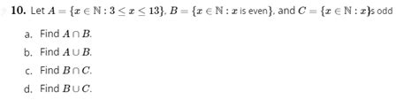 Solved 10 Let A XN 3x13 B XN X Is Even And Chegg Com