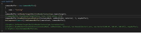 graphics drawmeshinstancedindirect vs commandbuffer