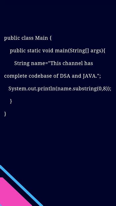 java program to get substrings from a string java youtubeshorts coding youtube