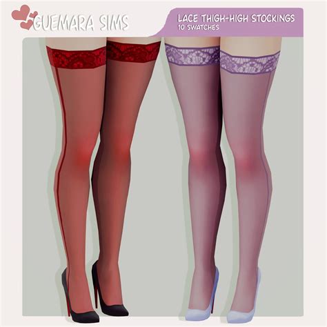 Lace Thigh High Stockings Updated Now 20 Colors The Sims 4 Cc