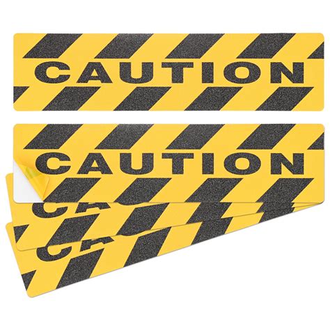 Uxcell 4 Pack Caution Floor Decals Stickers 6 X 24 Inch Caution Sign
