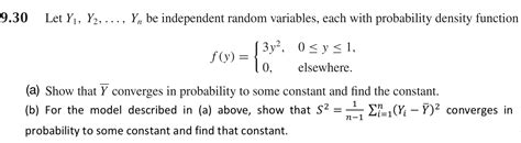 solved 9 30 let y1 y2 yn be independent random