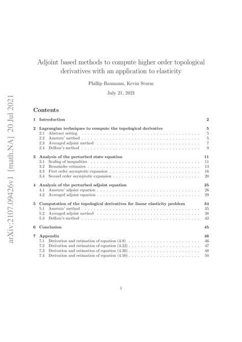 adjoint based methods to compute higher order topological derivatives