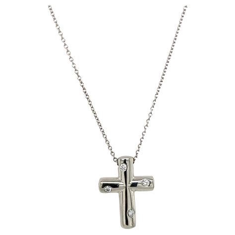 Tiffany And Co Platinum Diamond Cross Pendant At 1stdibs