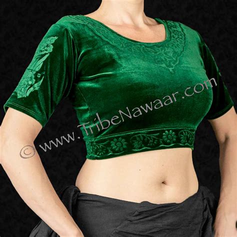 Xl Green Sutra Choli Top Tribe Nawaar