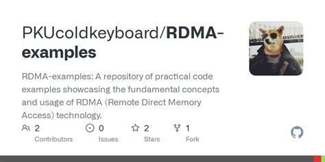 GitHub PKUcoldkeyboard RDMA Examples RDMA Examples A Repository Of Practical Code Examples