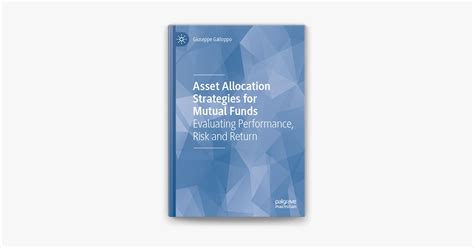 ‎asset Allocation Strategies For Mutual Funds Par Giuseppe Galloppo Sur Apple Books