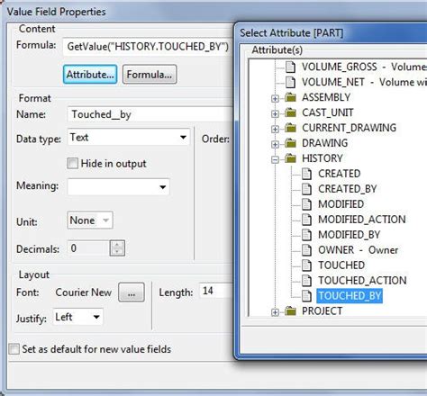Modified And Touched Attributes In The Model History Trimble User