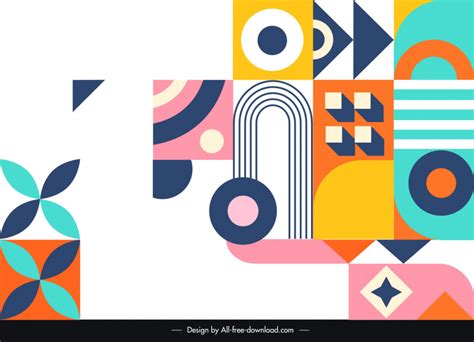 Abstract Mosaic Background Template Geometric Shapes Vectors Images Graphic Art Designs In