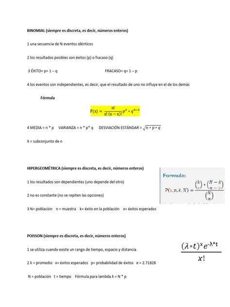 Binomial Fórmulas Pdf