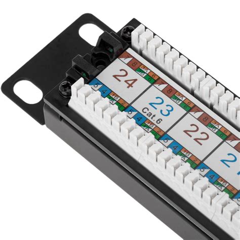 Patch Panel De 24 Rj45 Cat6 Utp 1u Negro Cablematic
