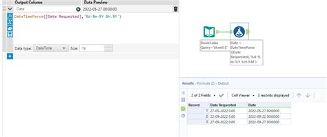 solved date displays null alteryx community