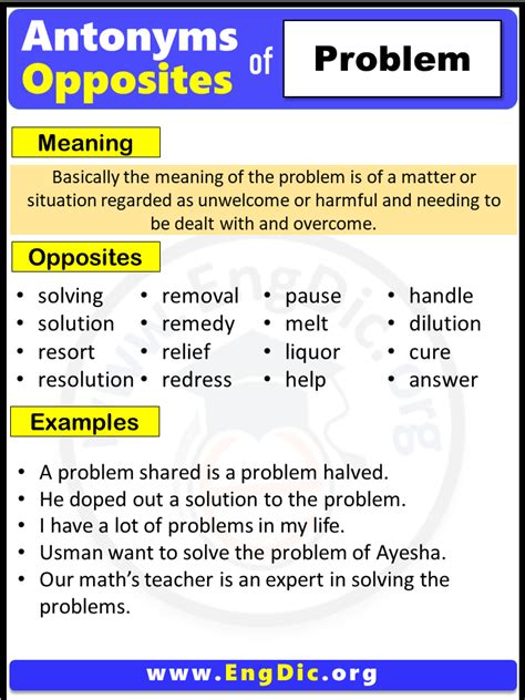 Synonyms Of Problem Problem Synonyms Words List Meaning 54 Off