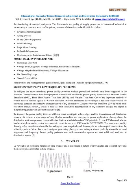 Power Quality Identification Using Wavelet Transform A Review Pdf