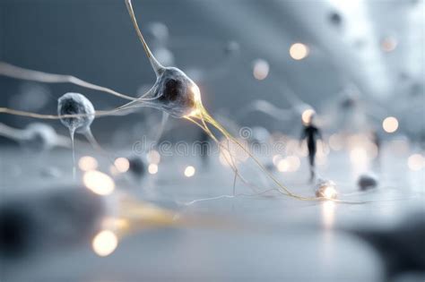 Artistic Rendering Of Human Neurons And Synapses In A Conceptual