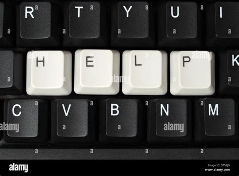 Computer Keyboard With Keys Forming Help Word Stock Photo Alamy