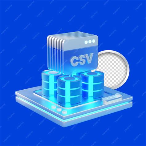 Premium Psd Csv Files Folder 3d Icon And Database Server