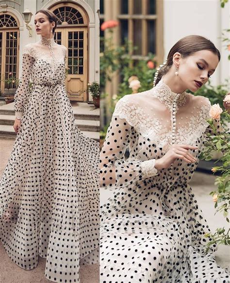 Pin by جليد on موضة | Polka dot evening dresses, Fashion dresses ...