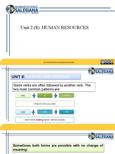 Unit 8 Ing Forms And Infinitives Pdf Languages Foreign Language