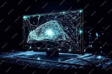 Premium Ai Image Artificial Intelligence With Neural Networks On Computer Monitor Screen On