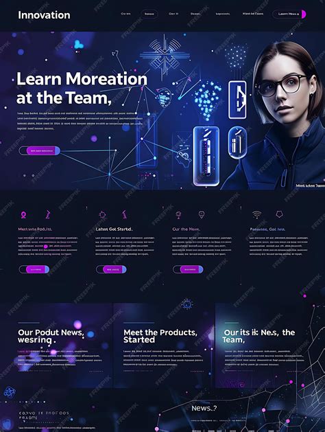 Premium Photo Dynamic Layout Web With Parallax Scrolling Effect Futuristic Figma Effect Layout