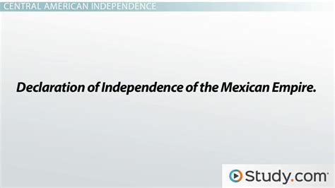 Central America Independence History And Timeline Lesson