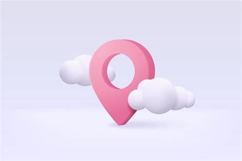 3d location point marker of map or navigation pin icon sign on isolated