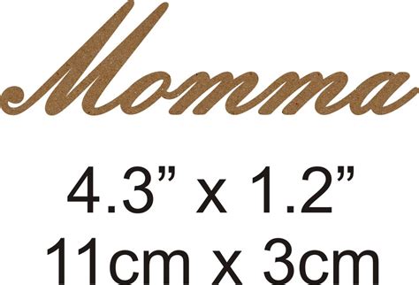 Momma Beautiful Script Chipboard Word Want2scrap
