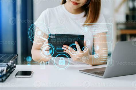 Cyber Security Data Protection Business Working On Compute Intelligenc
