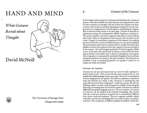 PDF Hand And Mind What Gestures Reveal About Thought