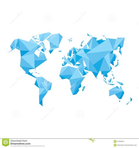 Abstract World Map Vector Illustration Geometric Structure Stock
