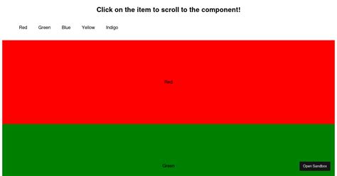 react scroll to component forked codesandbox