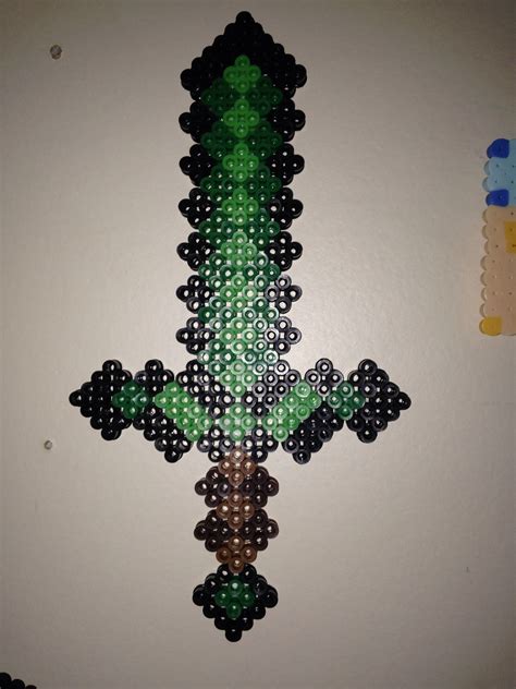 Perler Beads Minecraft Emerald Sword At Victor Fox Blog