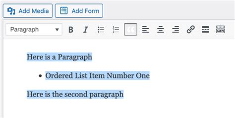 Why Cant I Transform Two Paragraph Blocks And An Ordered List Block Into A Quote Block Wp