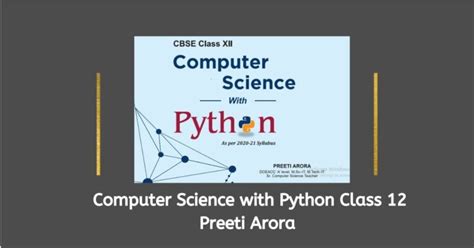 Download Computer Science With Python Class 12 Preeti Arora Pdf 2025