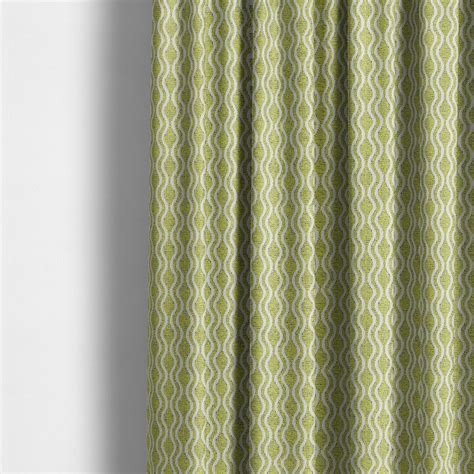 Piccadilly Collection Eclipse Pattern Woven Upholstery Green White