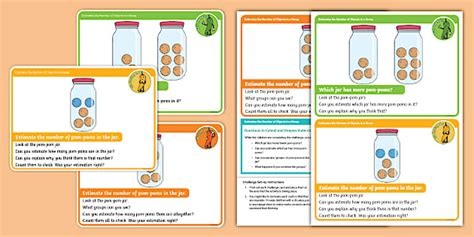 Eyfs Maths Estimation Chilli Challenges Pom Pom Jars