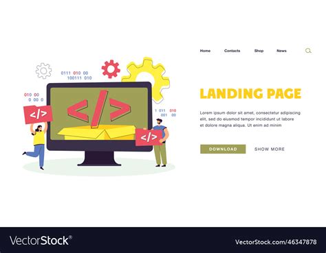 Tiny People Using Open Source Platform Royalty Free Vector