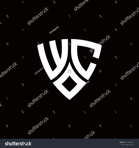 Wc Monogram Logo Modern Shield Style Stock Vector Royalty Free 1746256511 Shutterstock