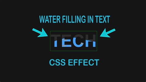 Text Filling With Water Moving Effect With Free Source File Css Tutorial Youtube
