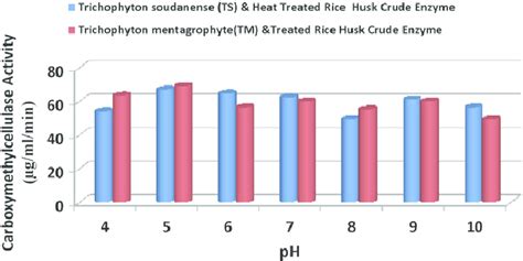 Effect Of Ph On Carboxymethyl Cellulase Activities Of Crude Enzymes Of