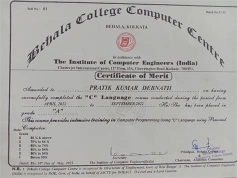 C Programming Course Complete Form Nielit Pratik Kumar Debnath